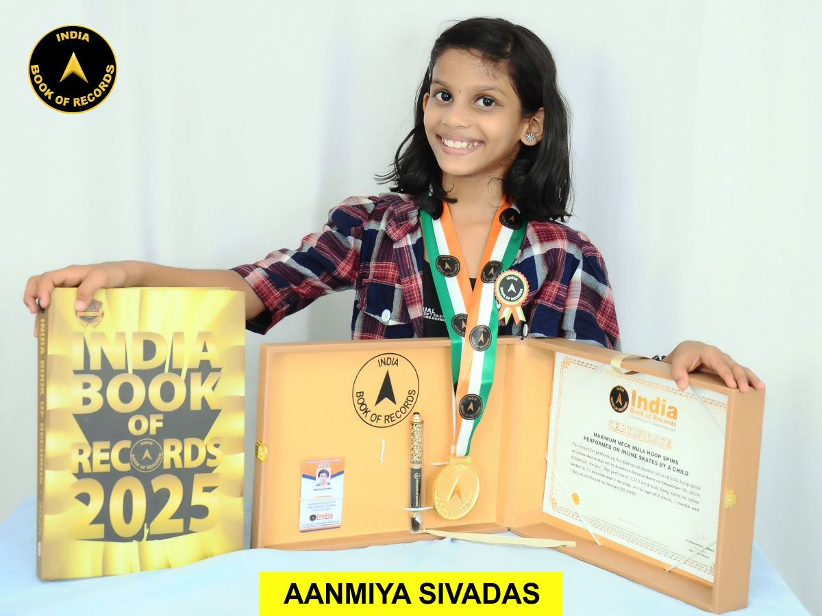 Maximum neck hula hoop spins performed by a child