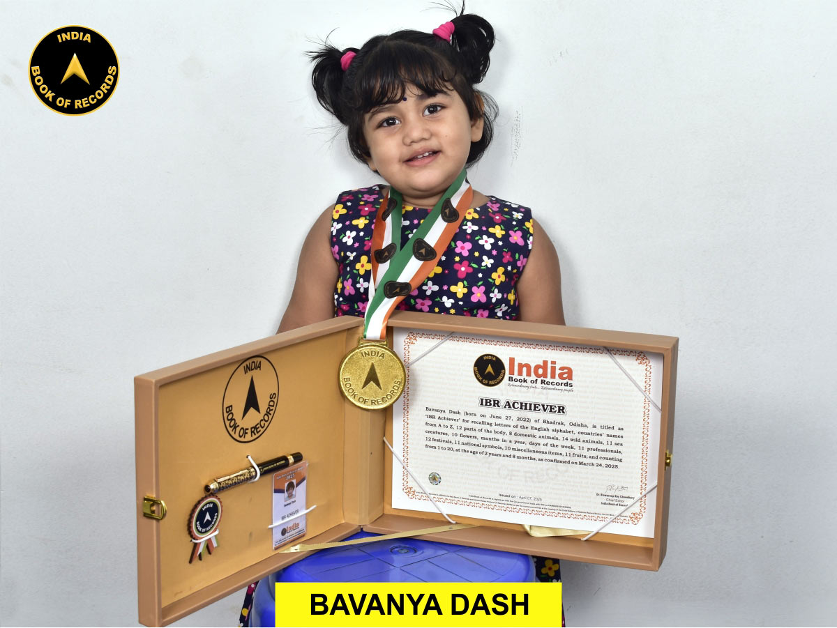 Bavanya Dash - IBR Achiever - India Book of Records