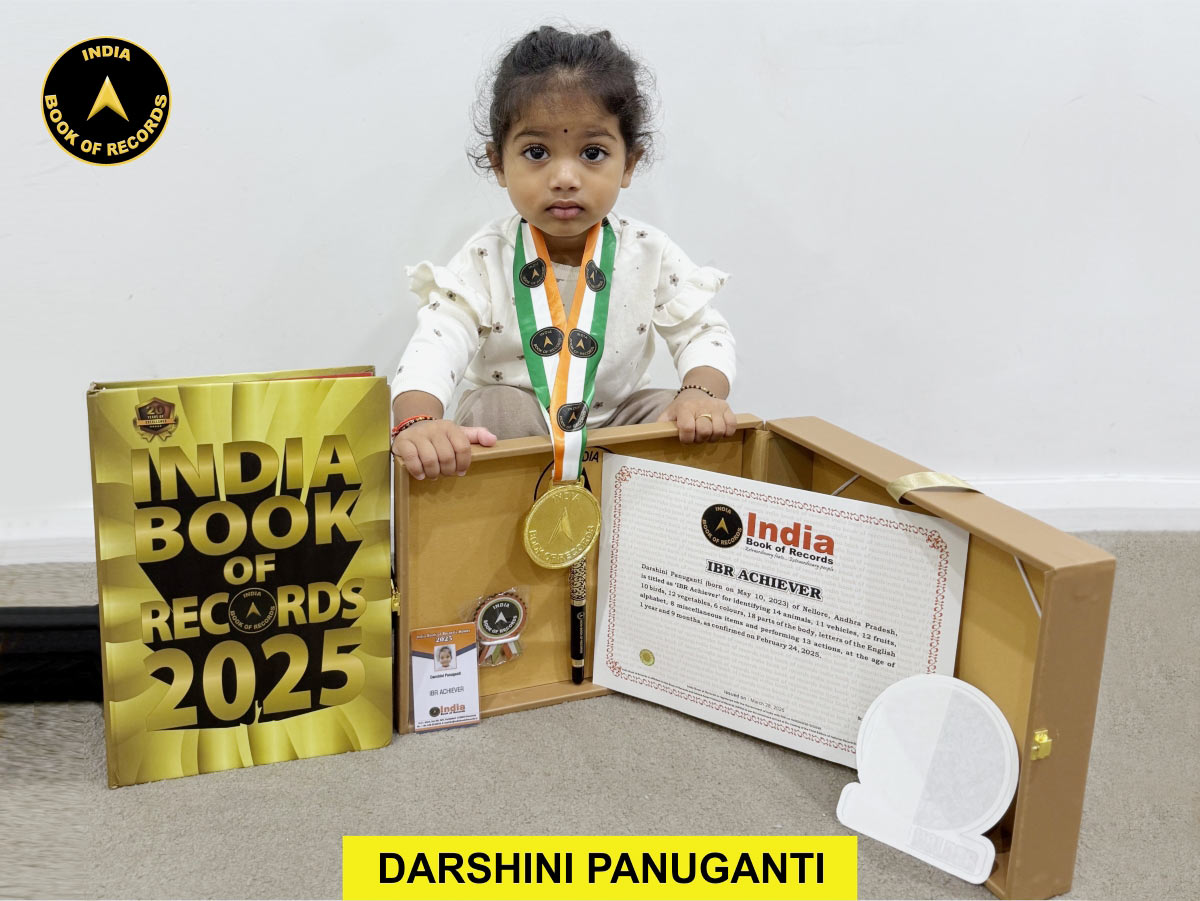 Darshini Panuganti - IBR Achiever - India Book of Records