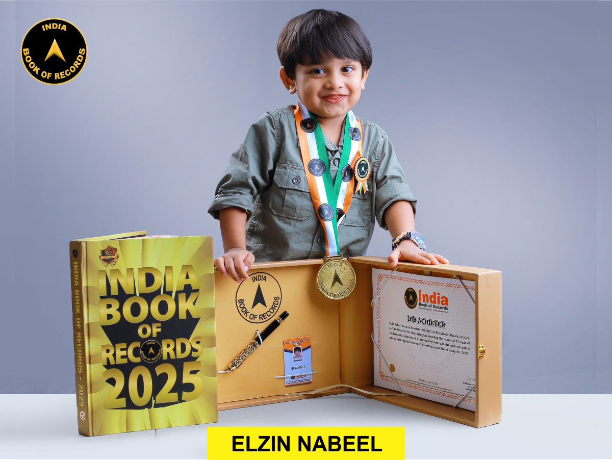 Elzin Nabeel - IBR Achiever - India Book of Records