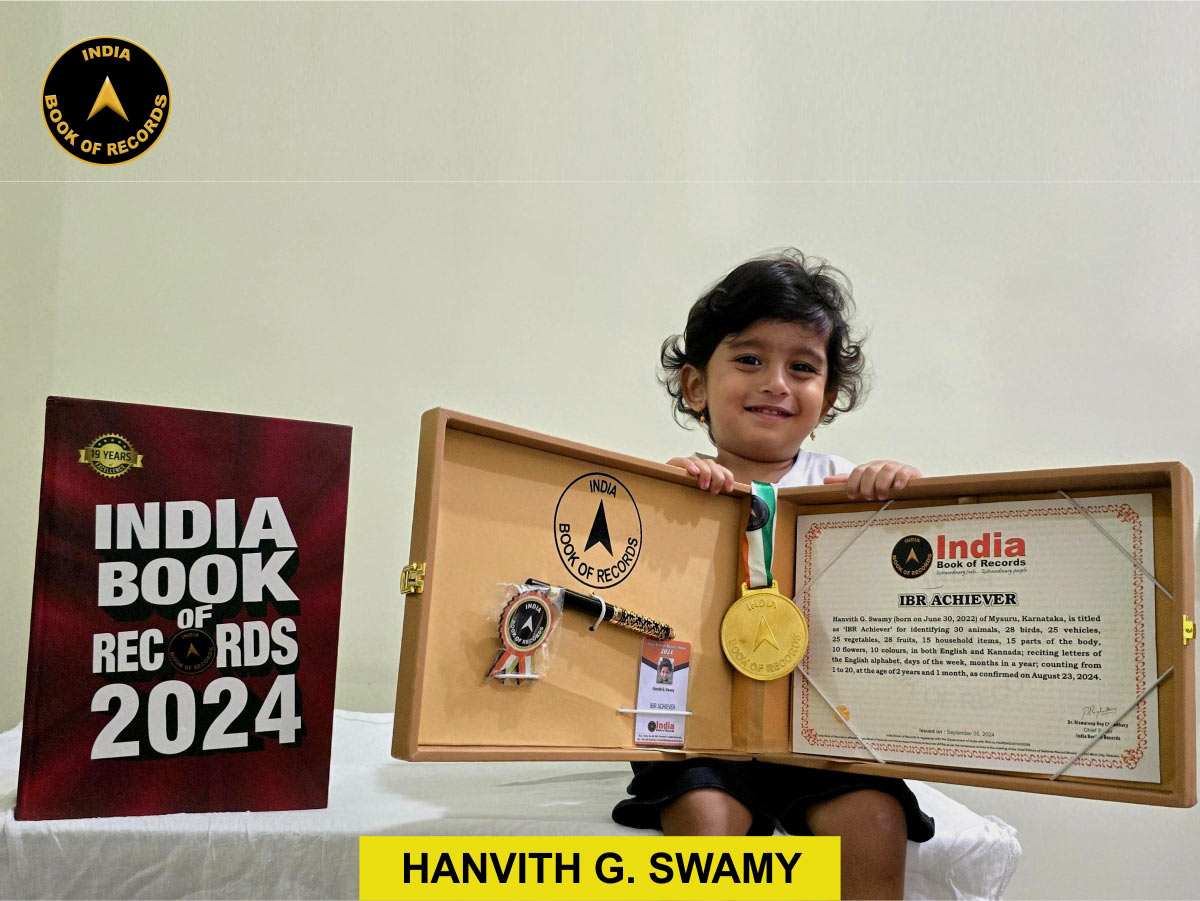 Hanvith G. Swamy – IBR Achiever - India Book of Records