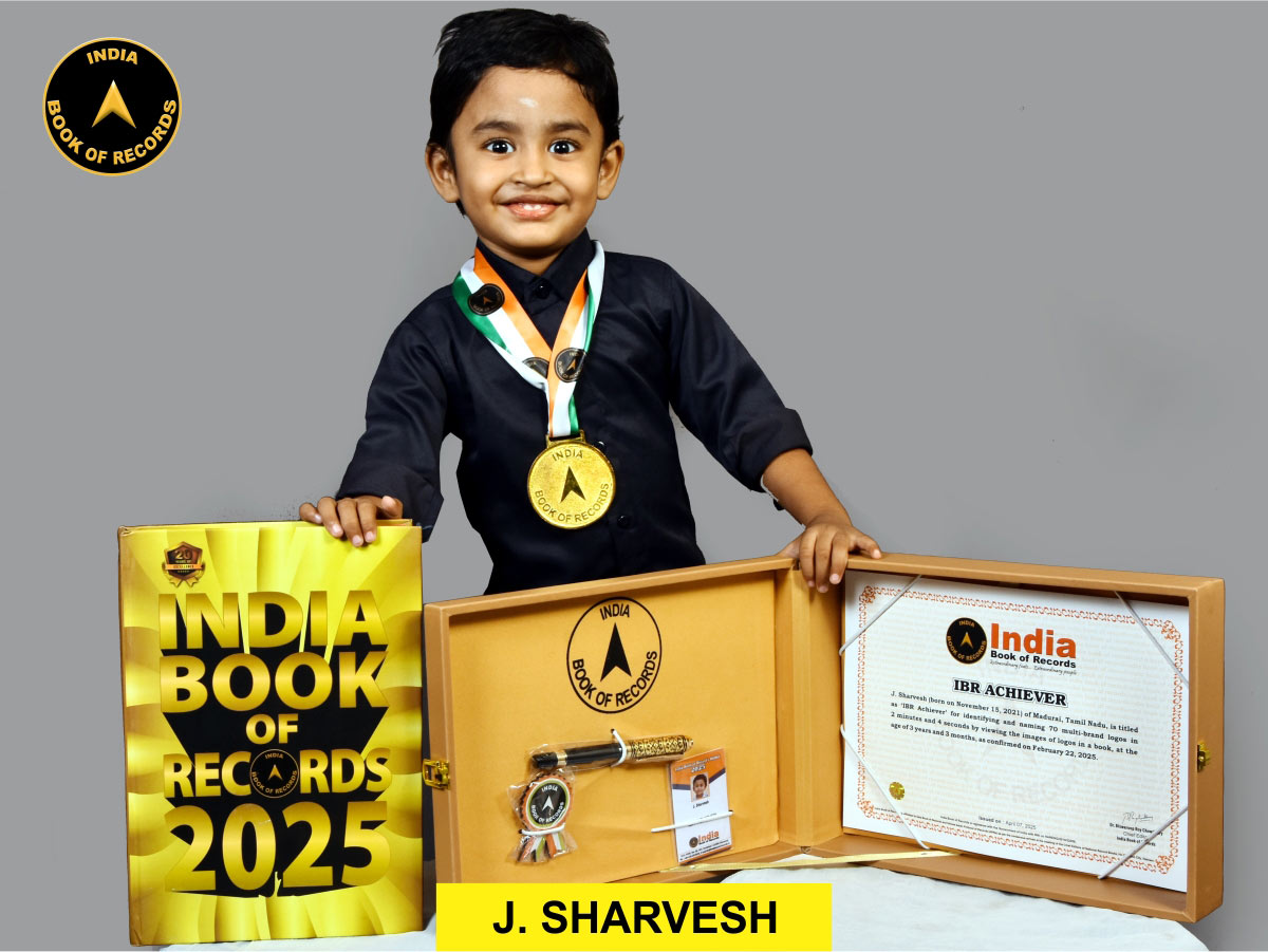 J. Sharvesh - IBR Achiever - India Book of Records