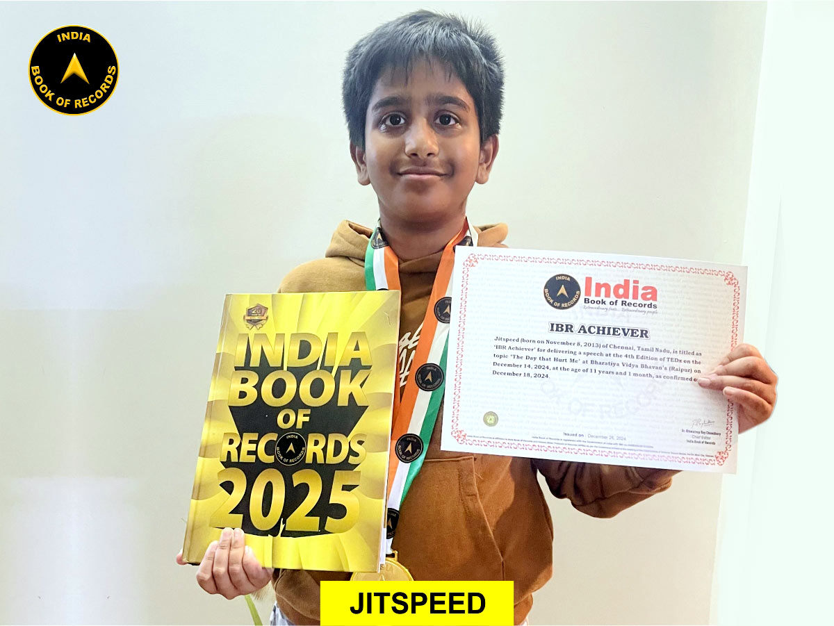 Jitspeed - IBR Achiever - India Book of Records