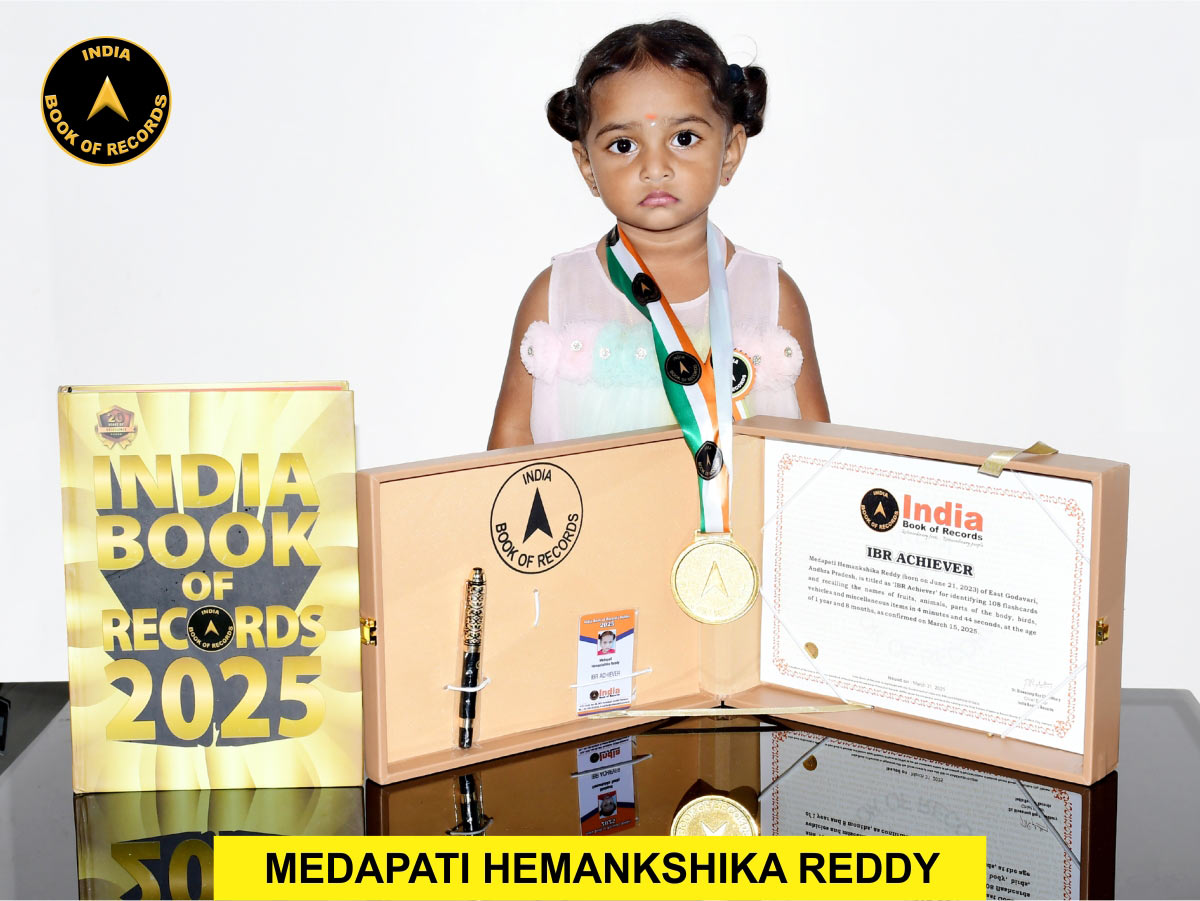 Medapati Hemankshika Reddy - IBR Achiever - India Book of Records