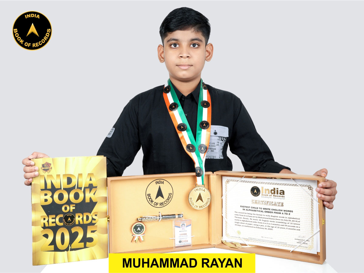 Fastest child to write English words in alphabetical order from A to Z ...