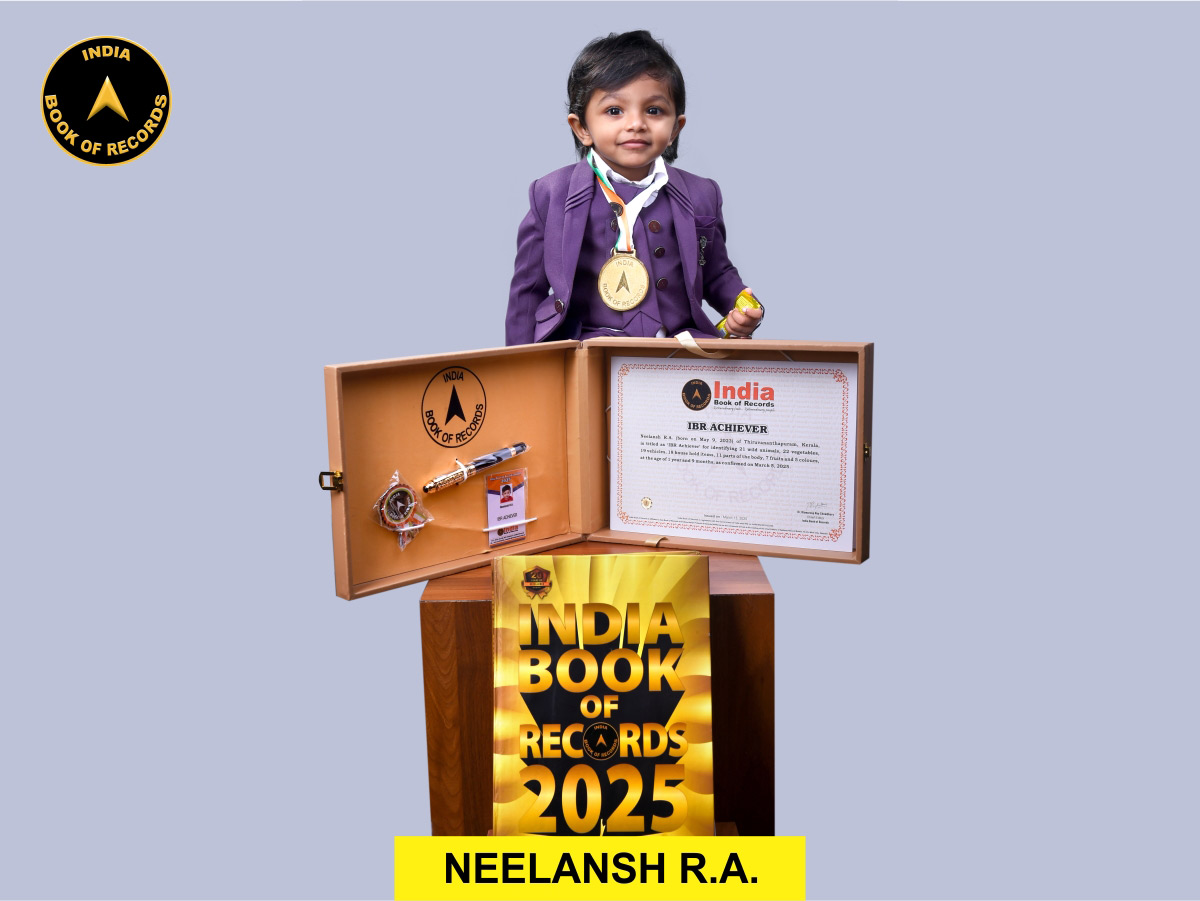 Neelansh R.A. - IBR Achiever - India Book of Records