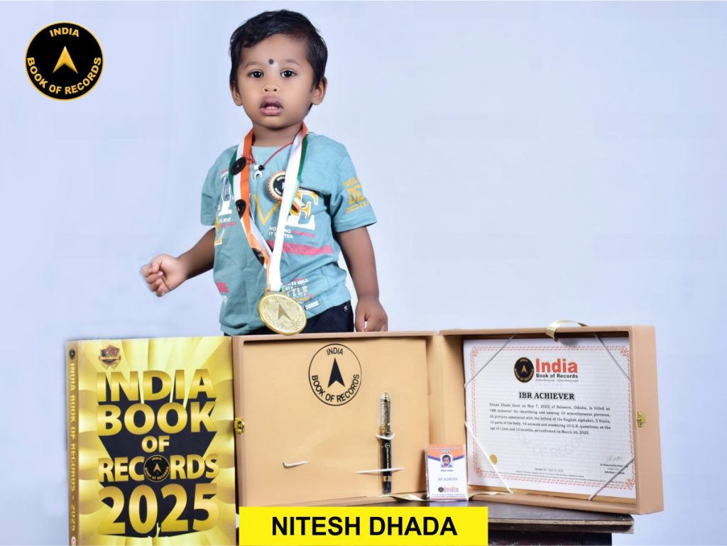 Nitesh Dhada - IBR Achiever - India Book of Records