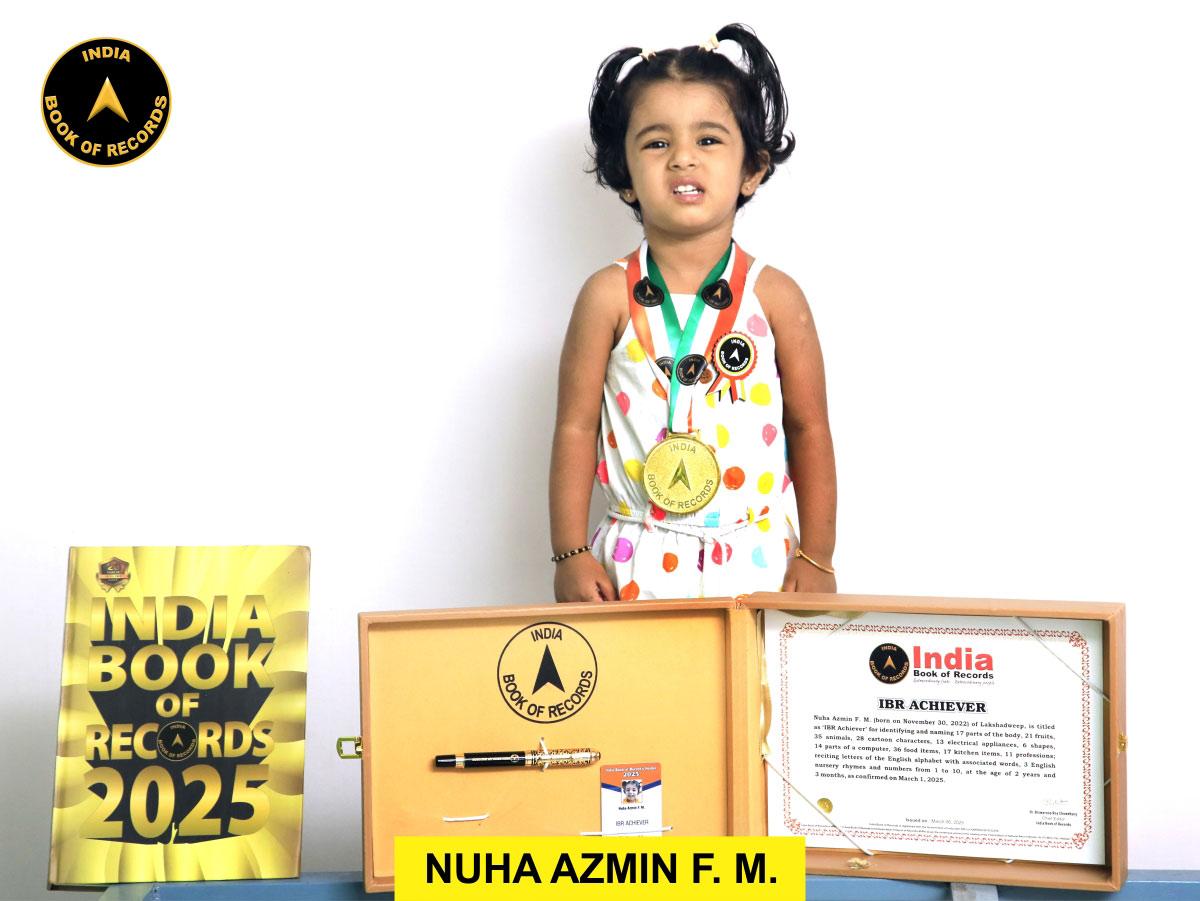 Nuha Azmin F. M. - IBR Achiever - India Book of Records