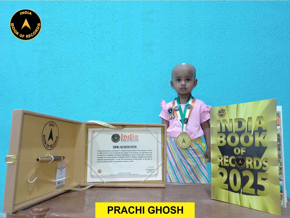 Prachi Ghosh - IBR Achiever - India Book of Records