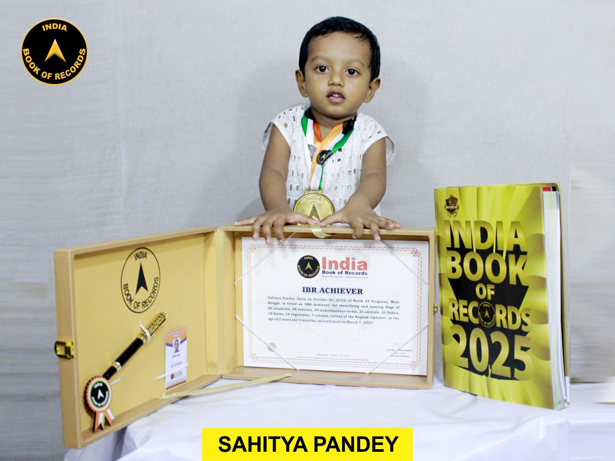 Sahitya Pandey - IBR Achiever - India Book of Records