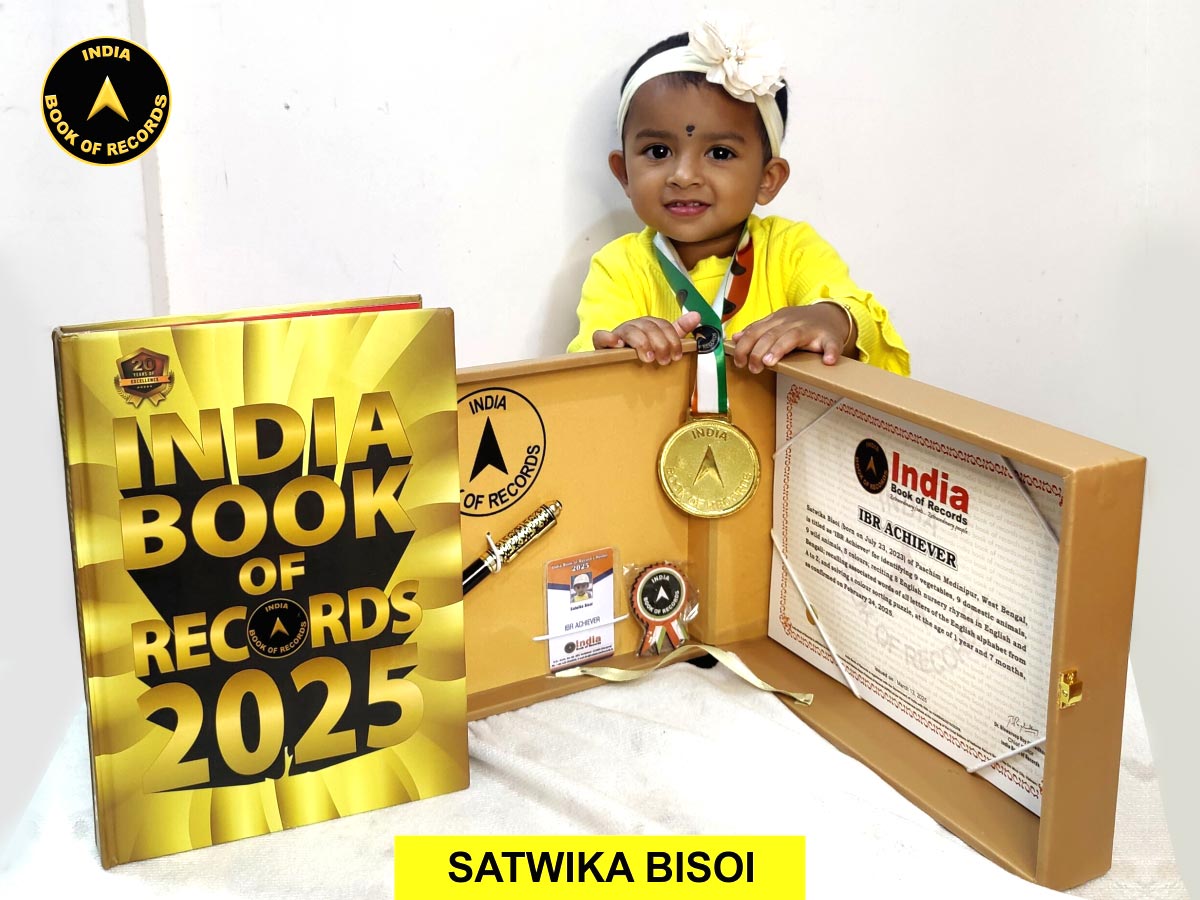 Satwika Bisoi - IBR Achiever - India Book of Records