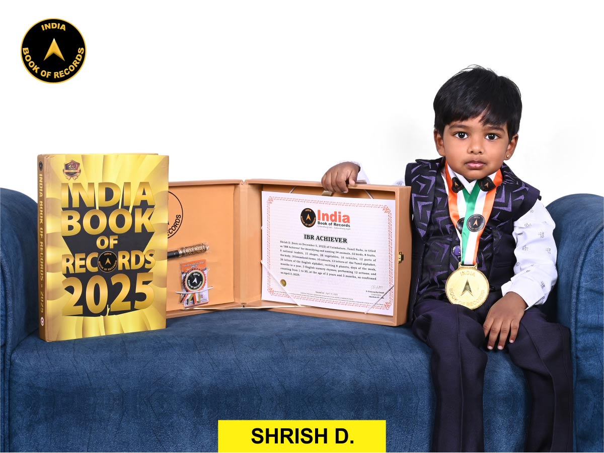 Shrish D. - IBR Achiever - India Book of Records