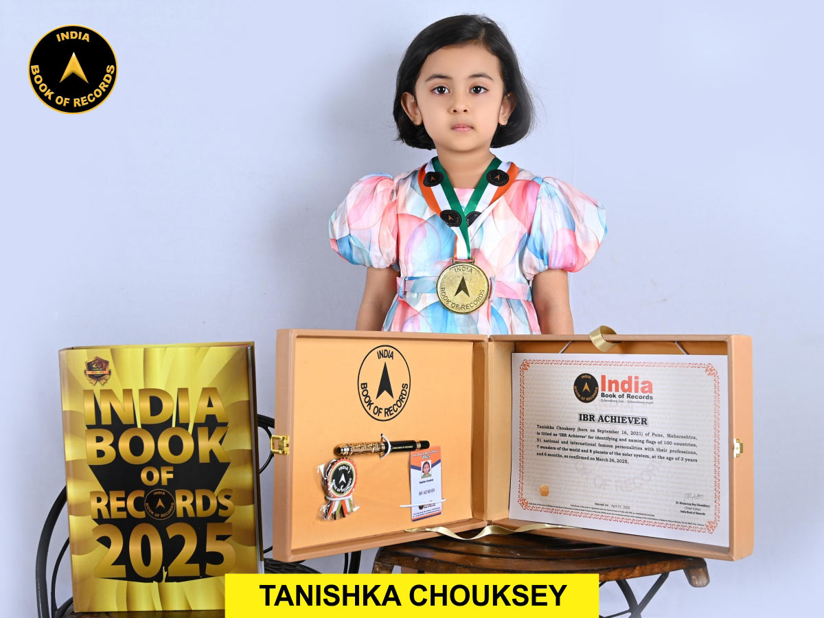 Tanishka Chouksey - IBR Achiever - India Book of Records