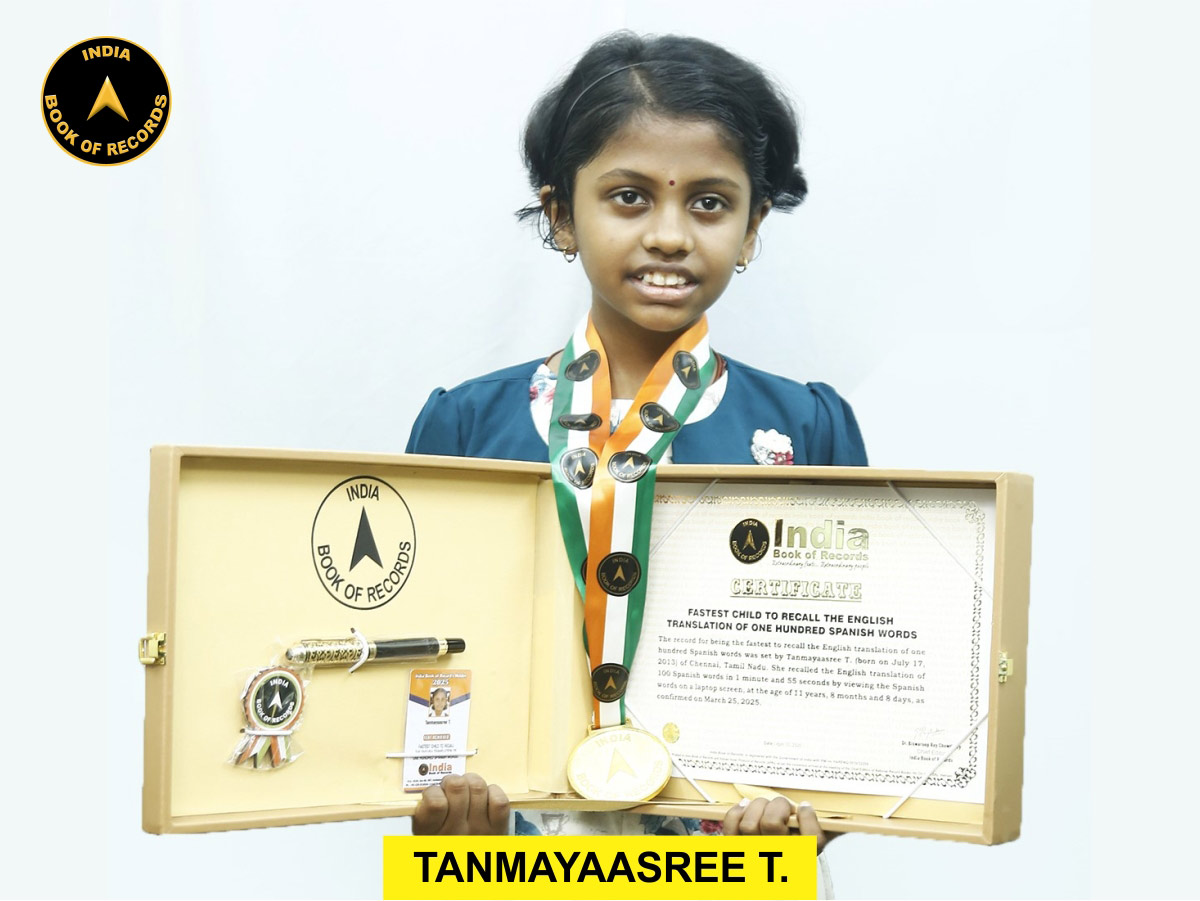 Fastest child to recall the English translation of one hundred Spanish ...