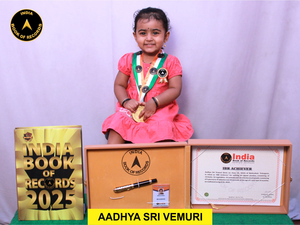 Aadhya Sri Vemuri- IBR Achiever - India Book of Records