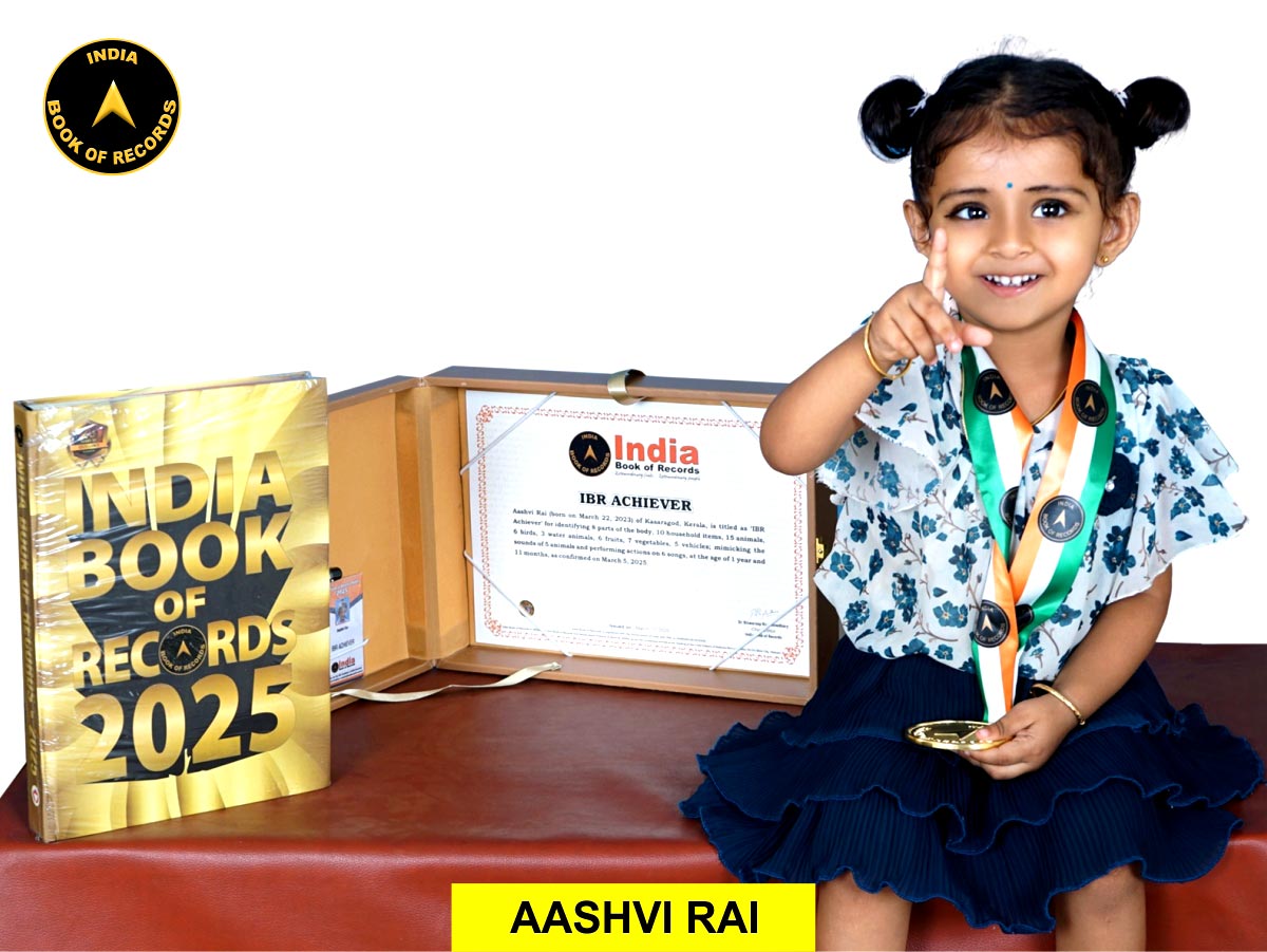 Aashvi Rai - IBR Achiever - India Book of Records