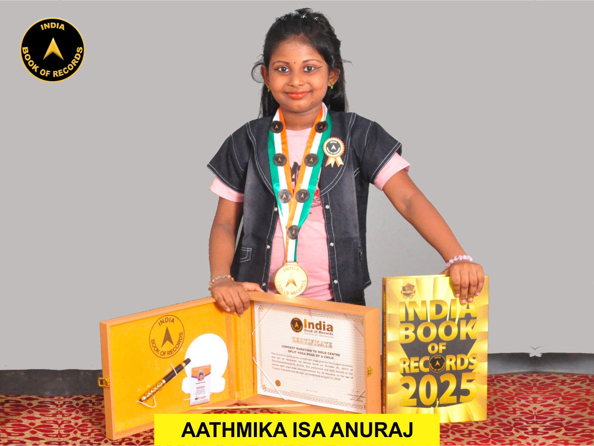 Longest duration to hold centre split yoga pose by a child - India Book ...