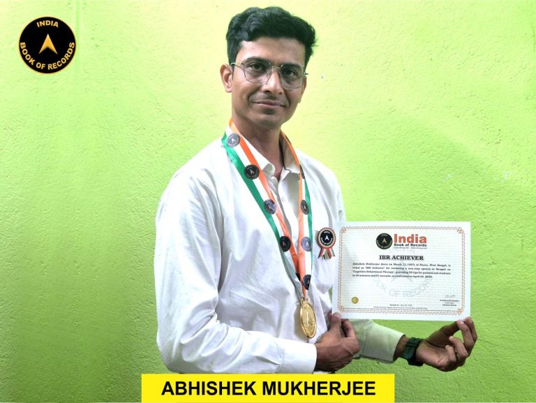 Abhishek Mukherjee - IBR Achiever - India Book of Records