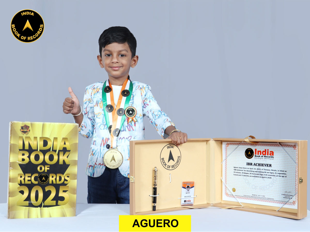 Aguero - IBR Achiever - India Book of Records