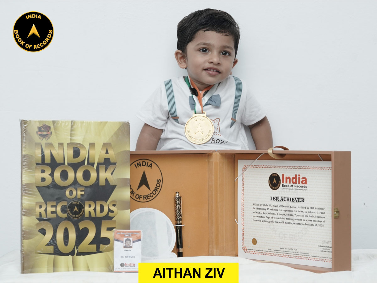 Aithan Ziv - IBR Achiever - India Book of Records
