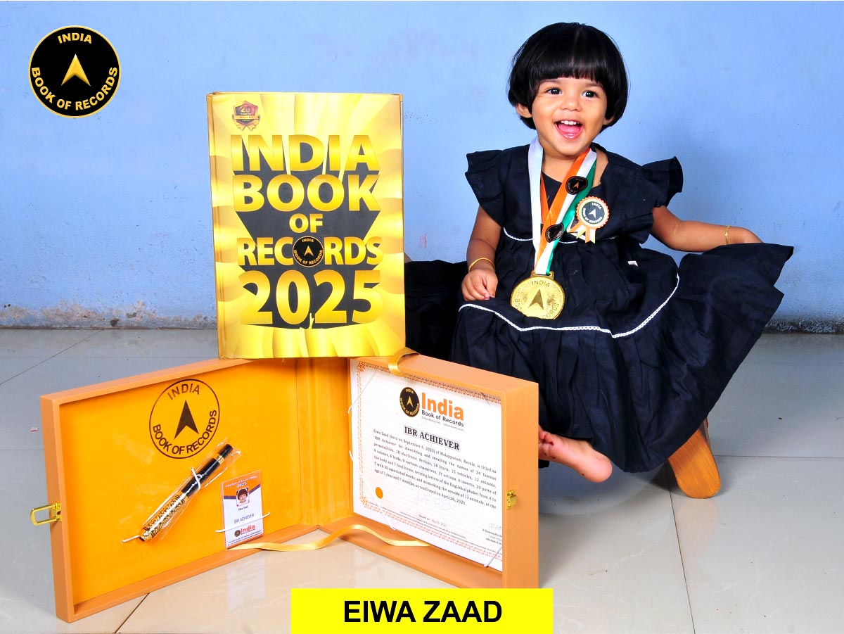 Eiwa Zaad- IBR Achiever - India Book of Records