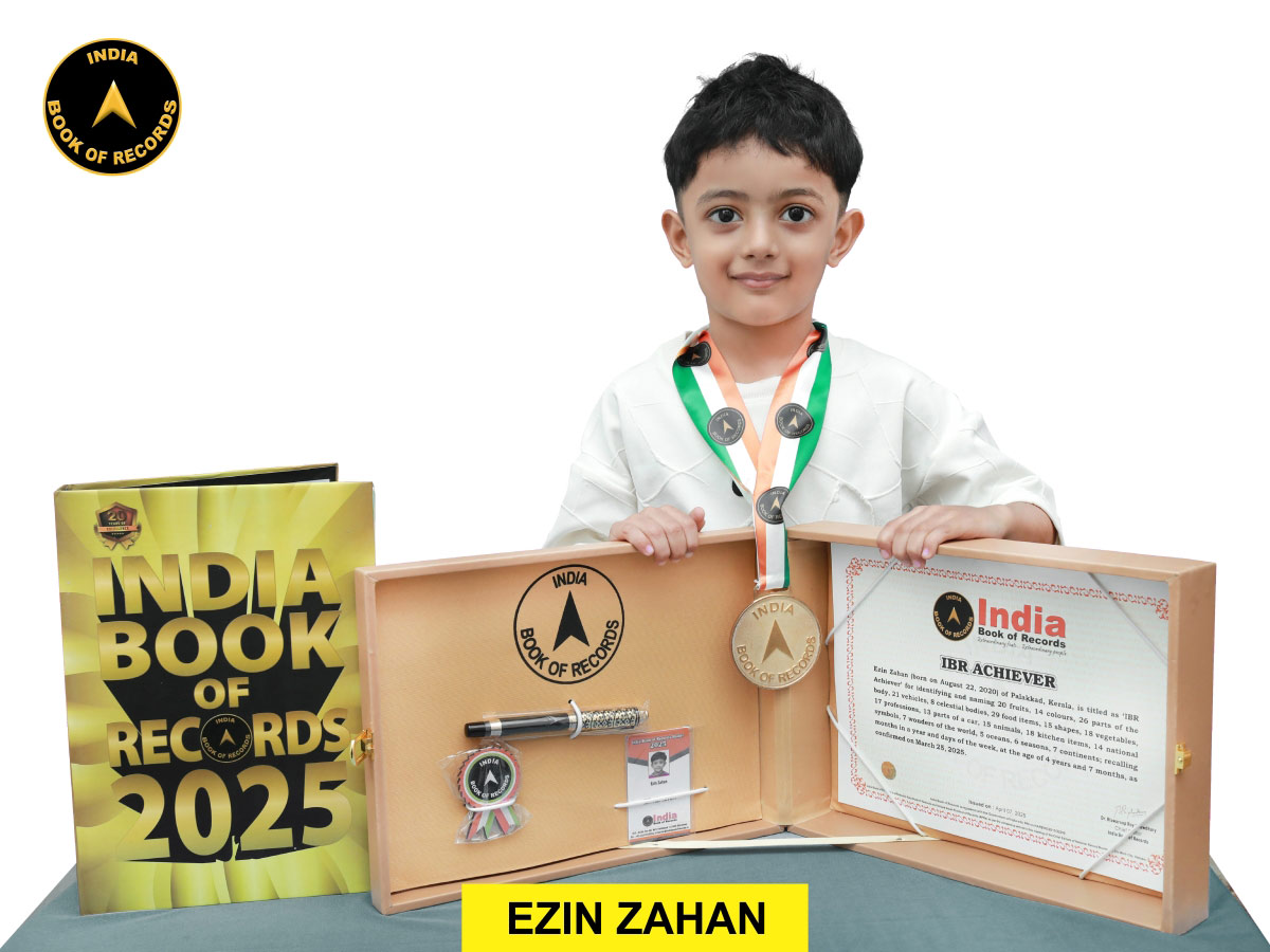 Ezin Zahan- IBR Achiever - India Book of Records