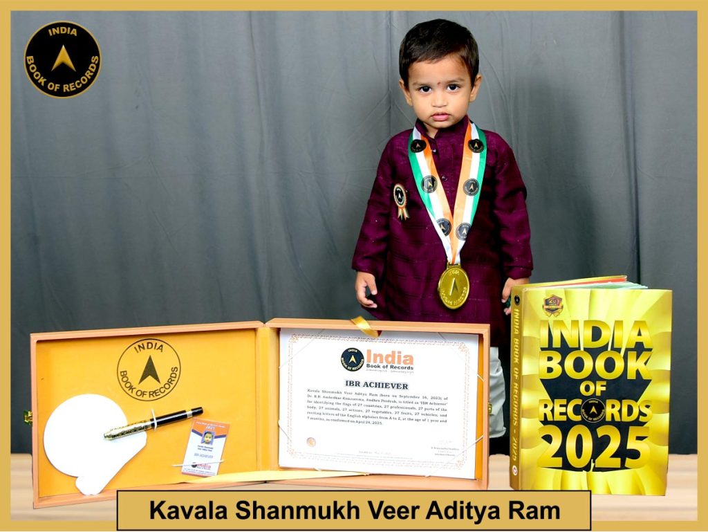 Kavala Shanmukh Veer Aditya Ram- IBR Achiever - India Book of Records