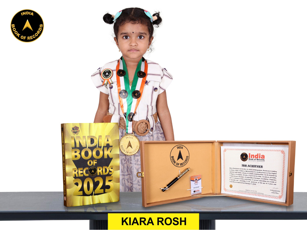 Kiara Rosh - IBR Achiever - India Book of Records