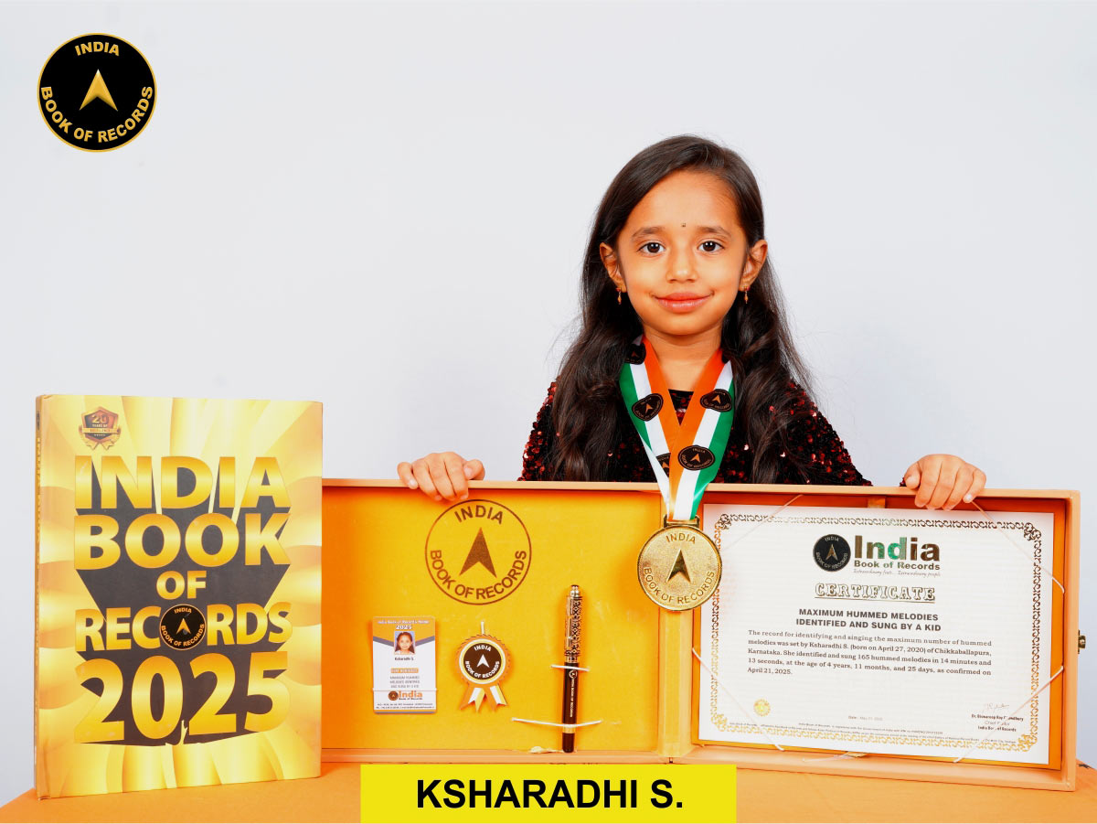 Maximum hummed melodies identified and sung by a kid - India Book of ...