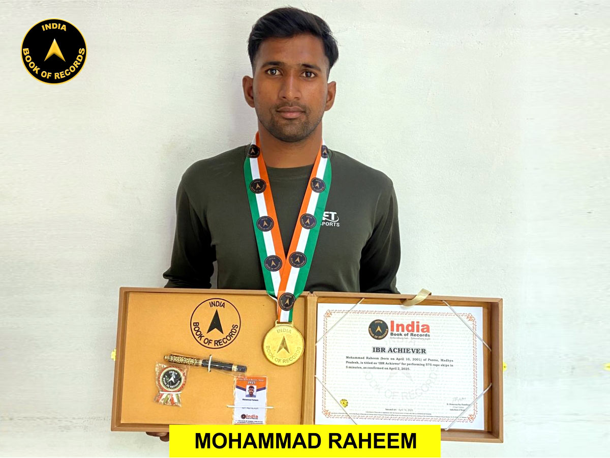 Mohammad Raheem - IBR Achiever - India Book of Records