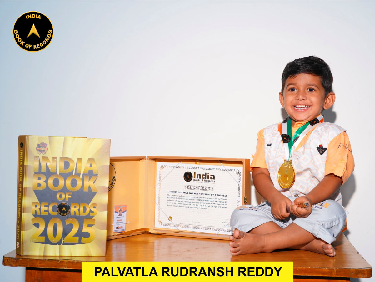 Longest distance walked non-stop by a toddler - India Book of Records