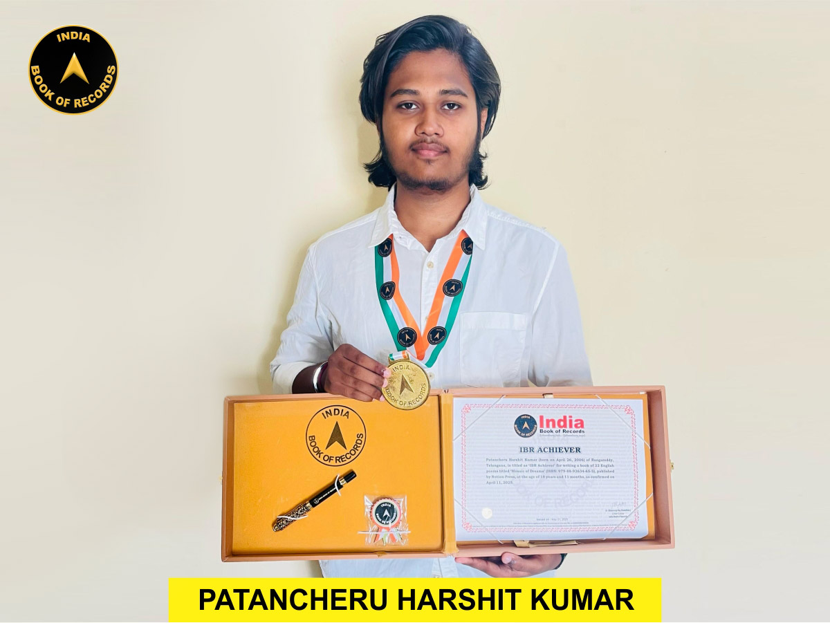 Patancheru Harshit Kumar - IBR Achiever - India Book of Records