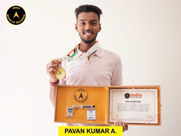 Pavan Kumar A.- IBR Achiever - India Book of Records