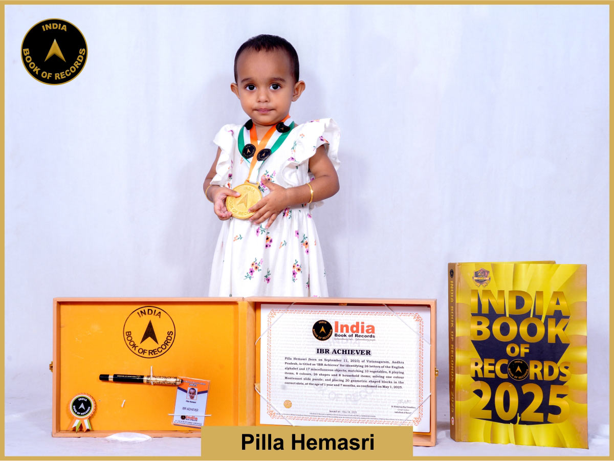 Pilla Hemasri - IBR Achiever - India Book of Records
