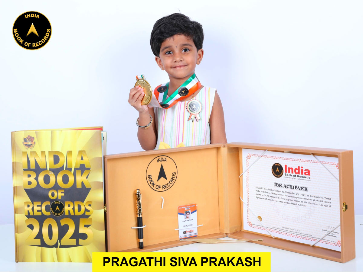 Pragathi Siva Prakash - IBR Achiever - India Book of Records
