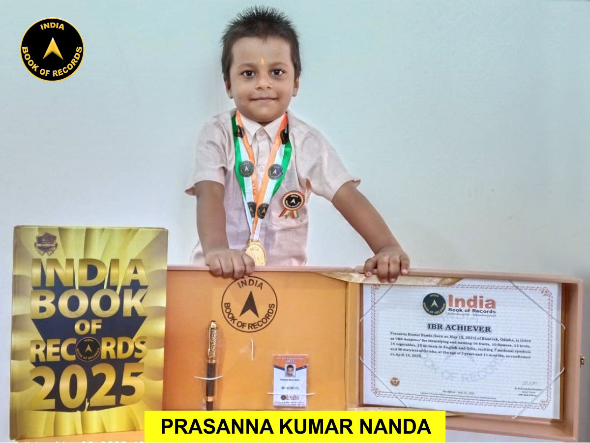 Prasanna Kumar Nanda- IBR Achiever - India Book of Records