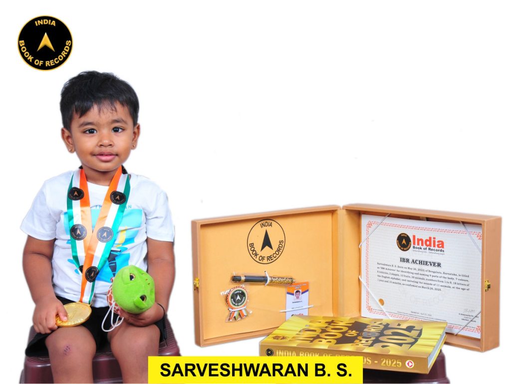 Sarveshwaran B. S. - IBR Achiever - India Book of Records