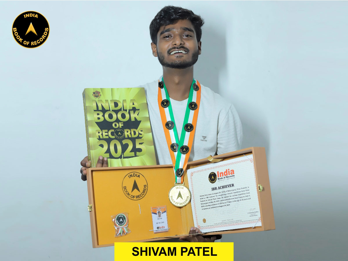Shivam Patel - IBR Achiever - India Book of Records