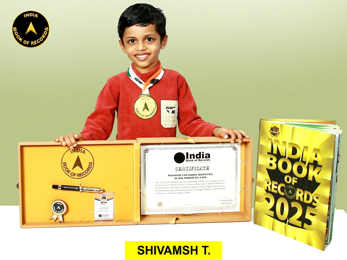 Maximum car logos identified in one minute by a kid - India Book of Records