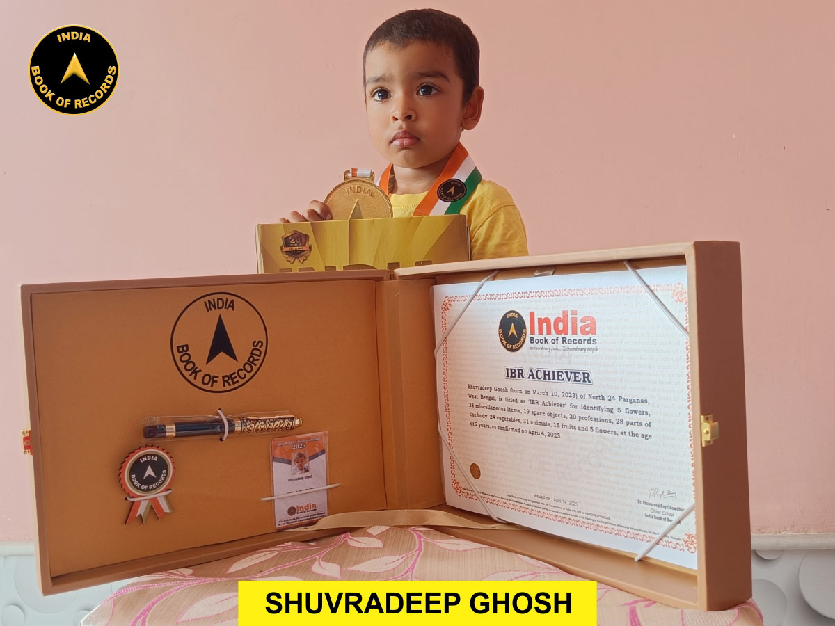 Shuvradeep Ghosh - IBR Achiever - India Book of Records