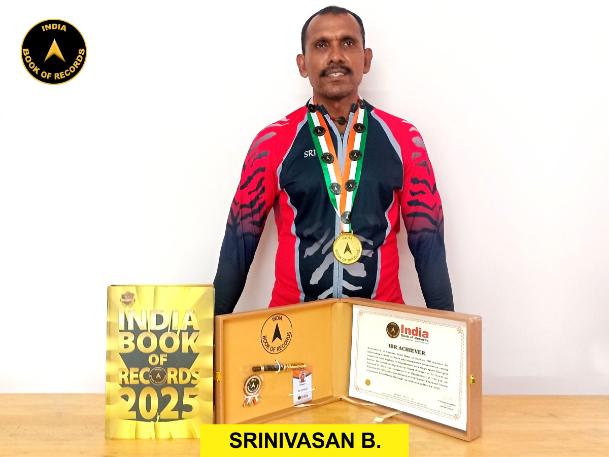 Srinivasan B. - IBR Achiever - India Book of Records