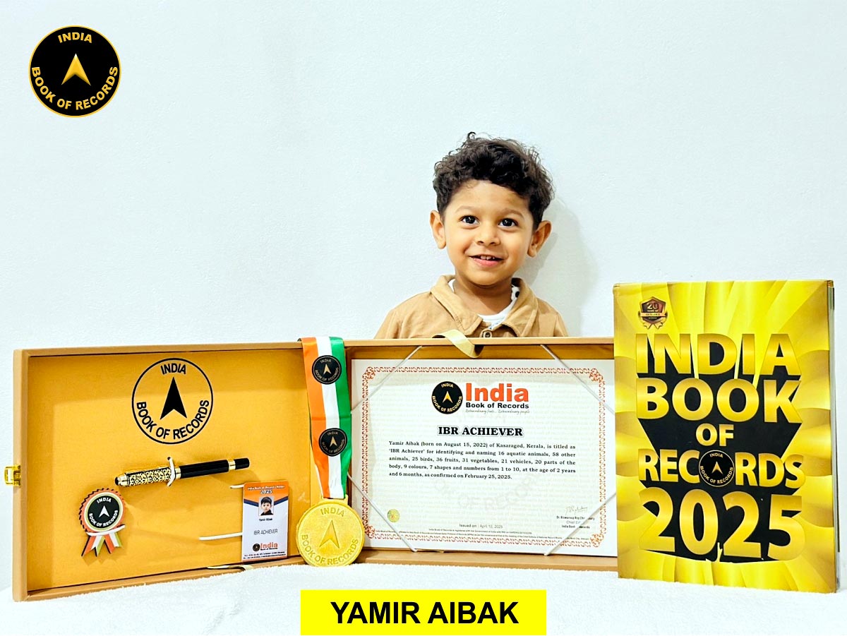 Yamir Aibak- IBR Achiever - India Book of Records