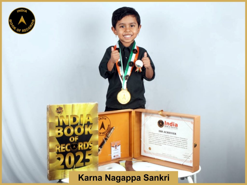 Karna Nagappa Sankri- IBR Achiever - India Book of Records