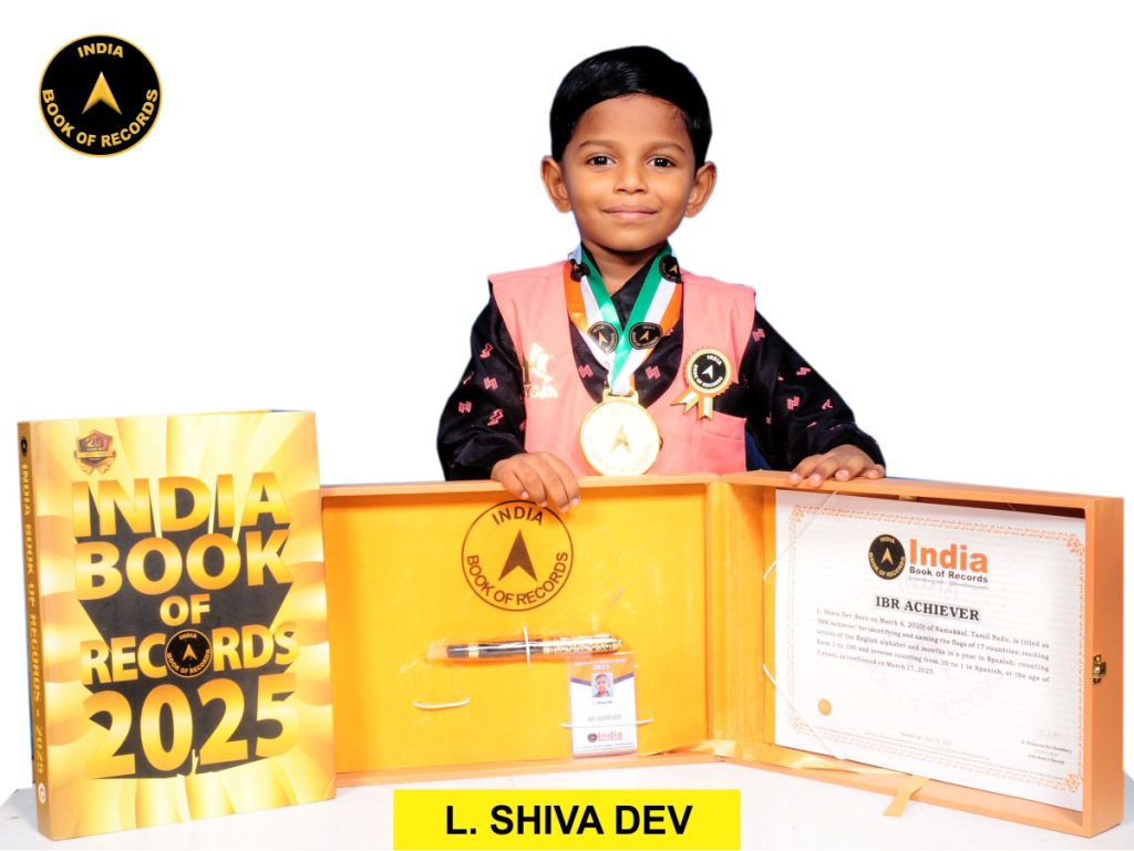 L. Shiva Dev - IBR Achiever - India Book of Records