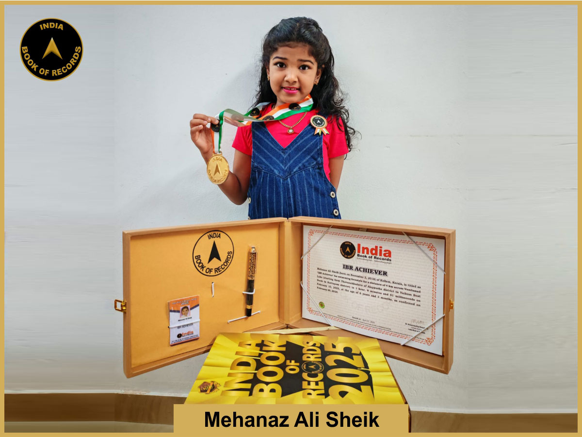 Mehanaz Ali Sheik - IBR Achiever - India Book of Records