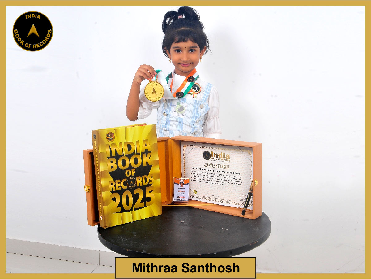 Fastest kid to identify 50 multi brand logos - India Book of Records