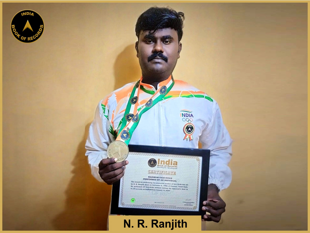 Maximum face-kicks performed by an individual