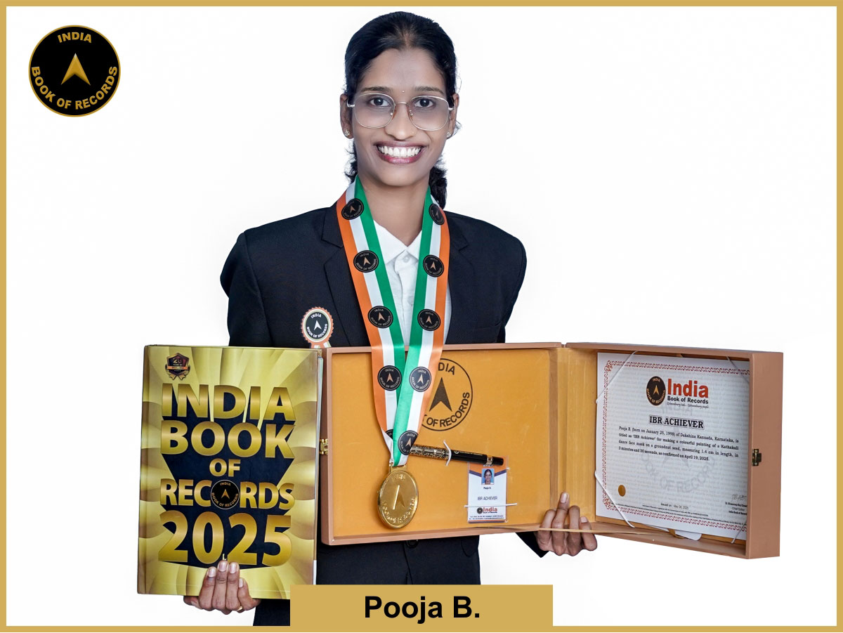 Pooja B. - IBR Achiever - India Book of Records
