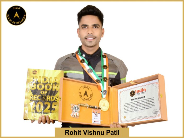 Rohit Vishnu Patil - IBR Achiever - India Book of Records