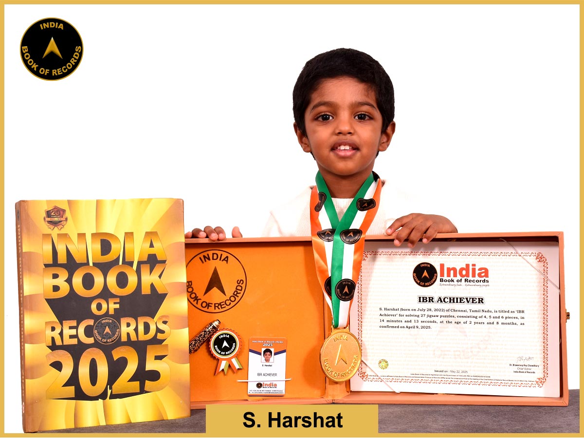 S. Harshat- IBR Achiever - India Book of Records